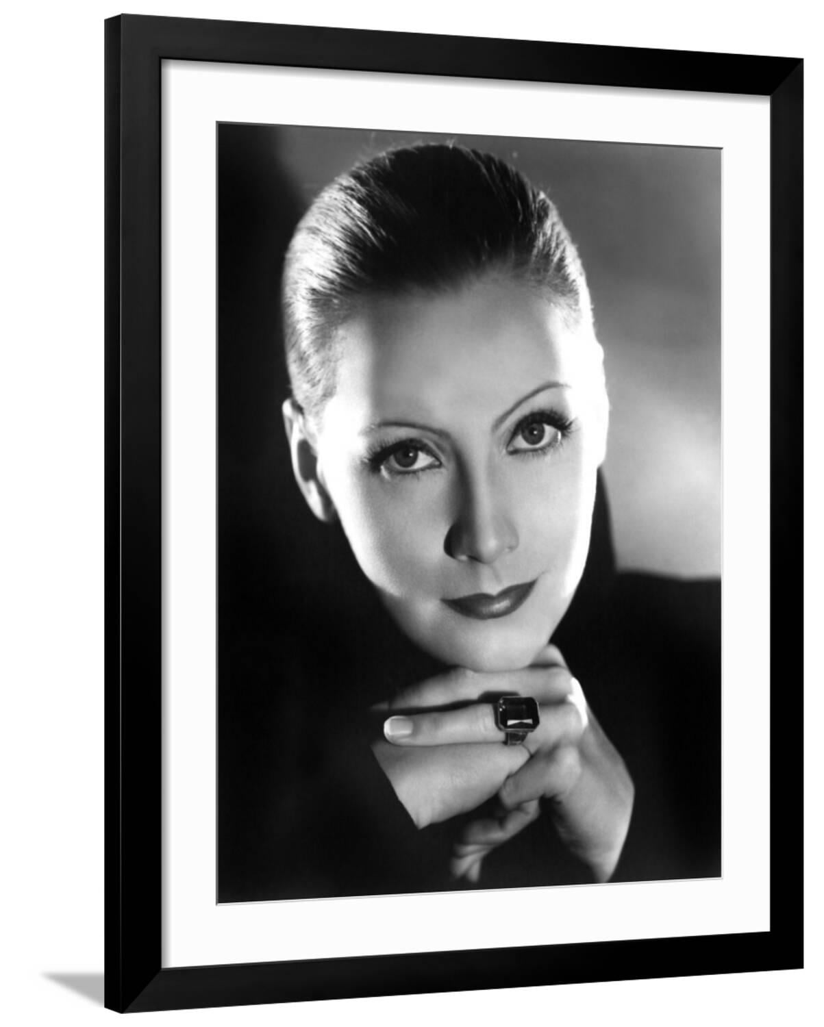 Art.com Portrait of Mata Hari, Greta Garbo, 1931 Photo, Black Frame ...