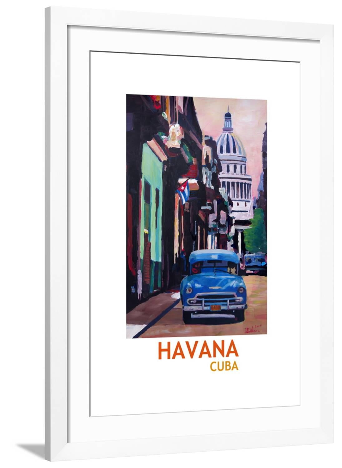 Art.com Poster Havana Cuba Street Scene Oldtimer Retro Art Print by ...