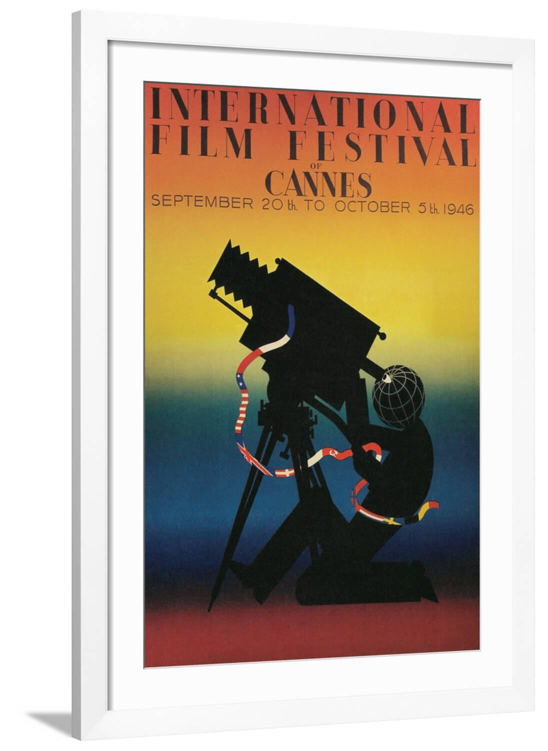 Art.com Poster for Cannes Film Festival, 1946 Art Print, White Frame ...
