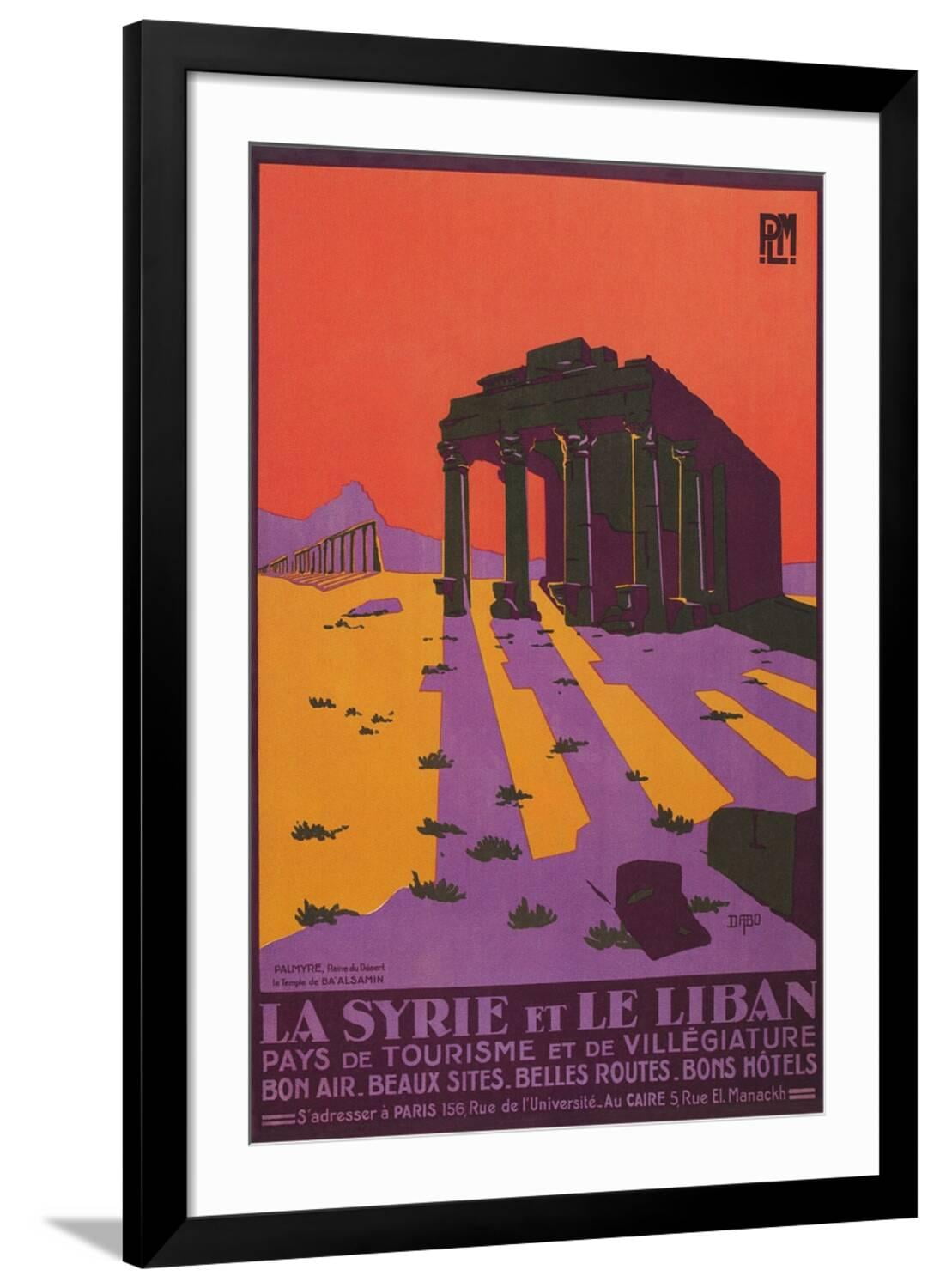 Art.com Poster for Syria and Lebanon Art Print, Black Frame Wall Art ...