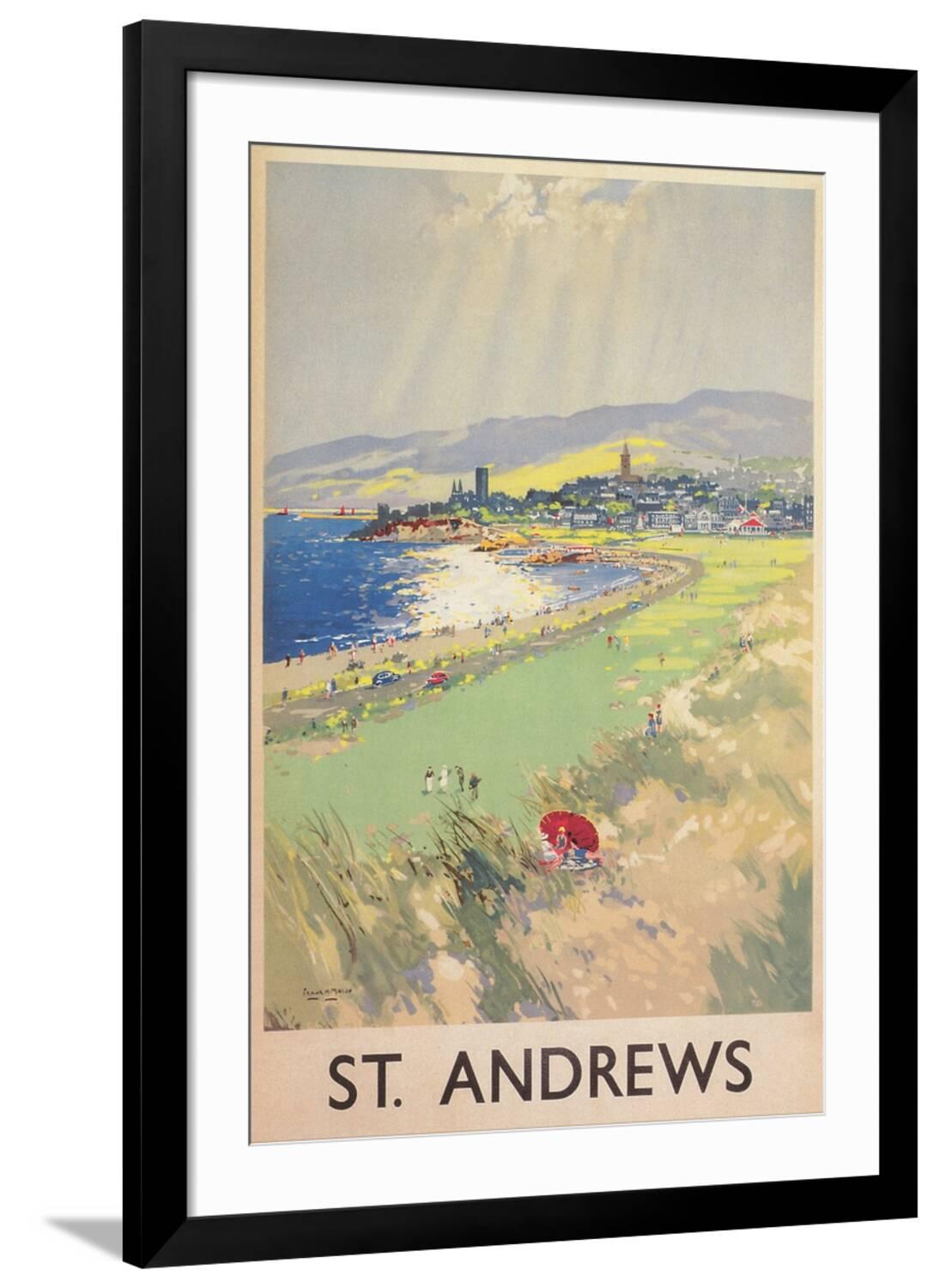 Art.com Poster of St. Andrews Golf Course Art Print, Black Frame Wall ...