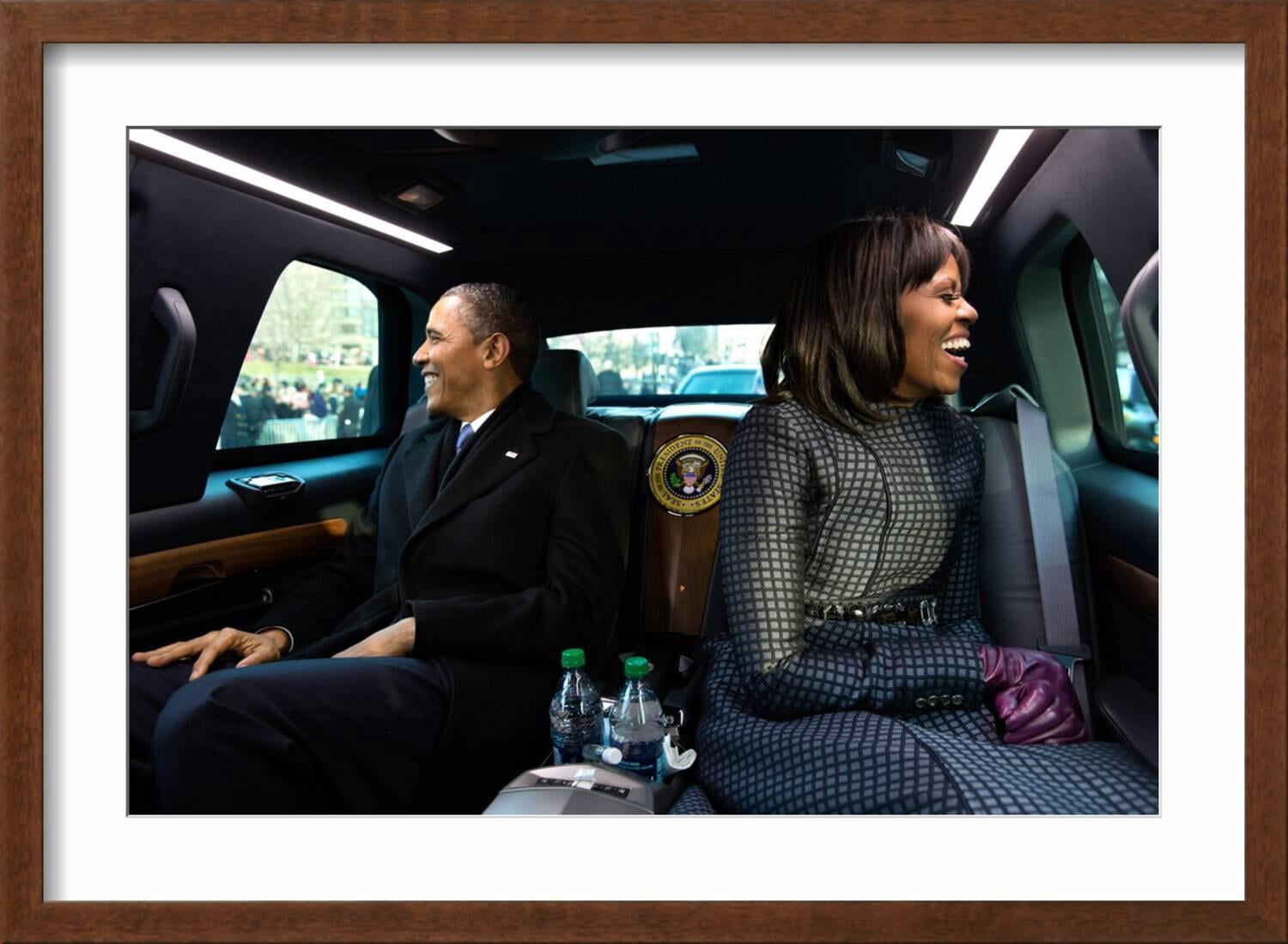 Art.com President Barack Obama and First Lady Michelle Obama Ride in ...