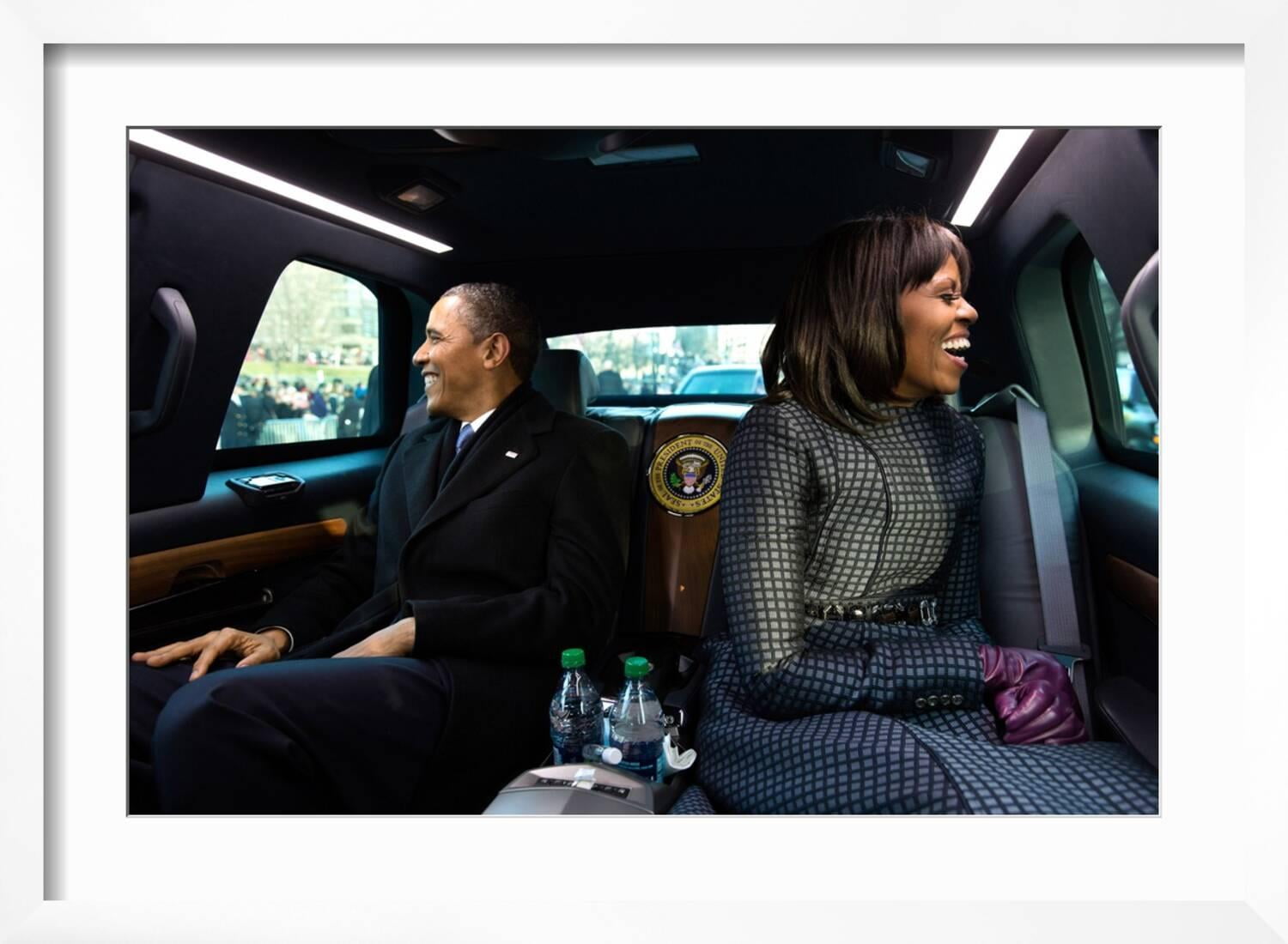 Art.com President Barack Obama and First Lady Michelle Obama Ride in ...