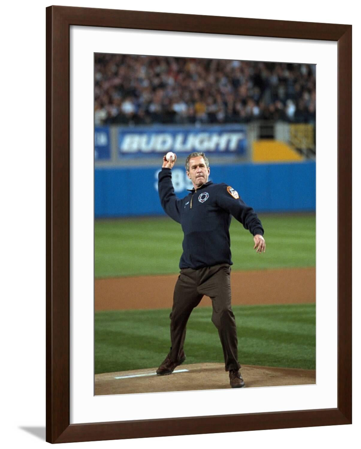 Art.com President George W. Bush Throws the Ceremonial First Pitch at ...
