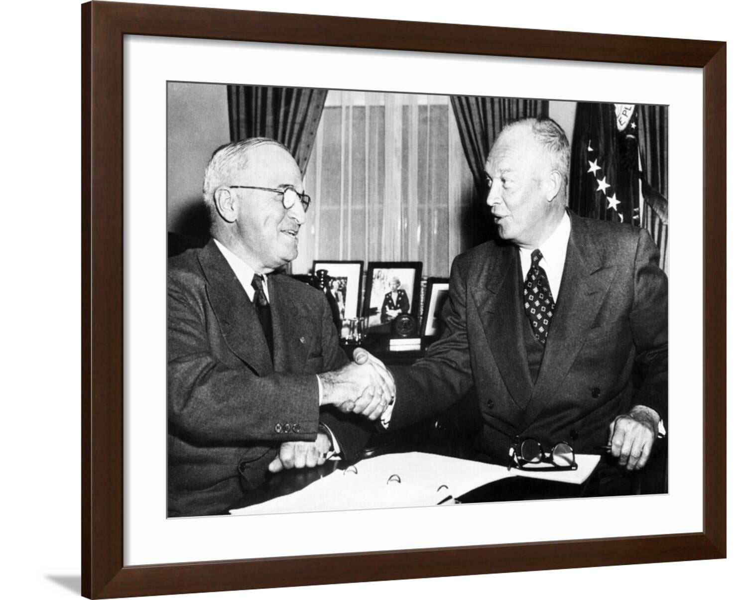 Art.com President Harry Truman with President Elect Dwight Eisenhower ...