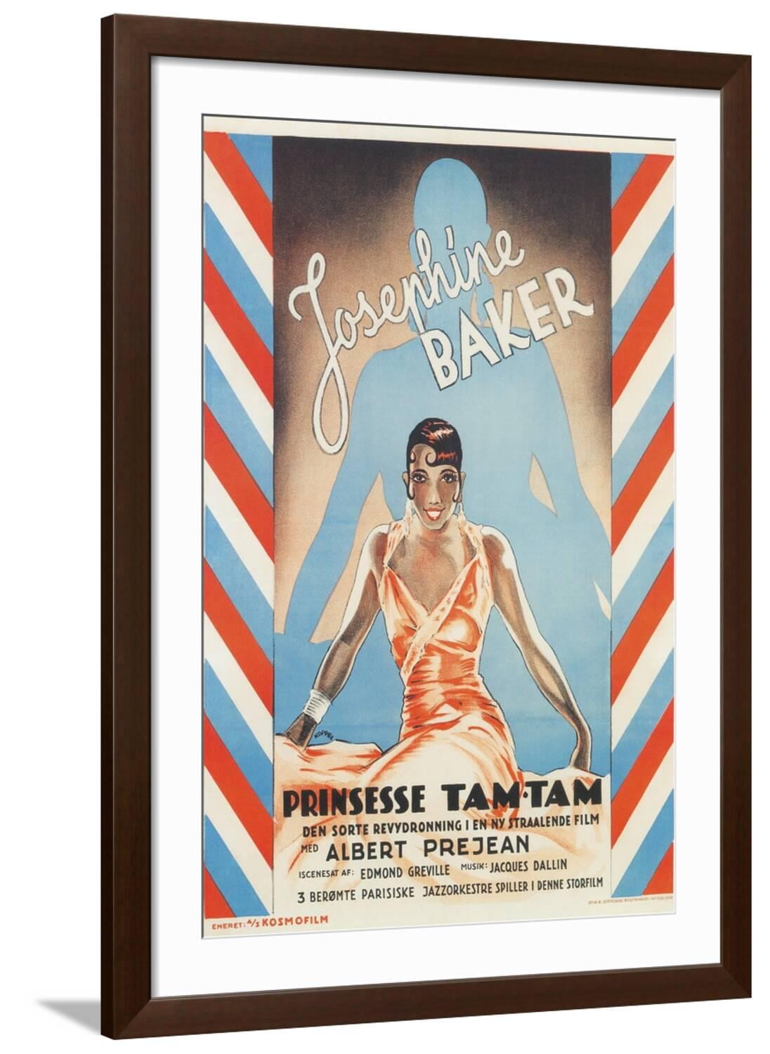 Art.com Princess Tam-Tam, Josephine Baker Art Print, Brown Frame Wall ...