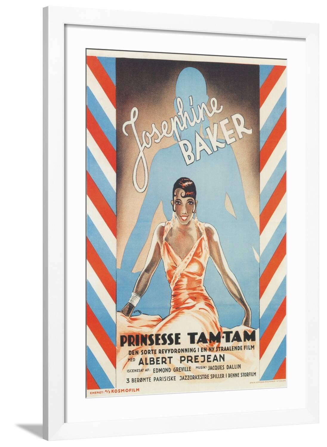 Art.com Princess Tam-Tam, Josephine Baker Art Print, White Frame Wall ...