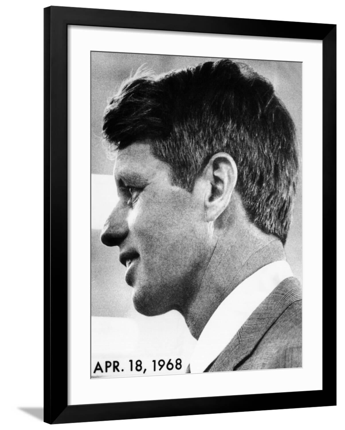 Art.com Profile Portrait of Robert Kennedy, April 29, 1968 Photo, Black ...