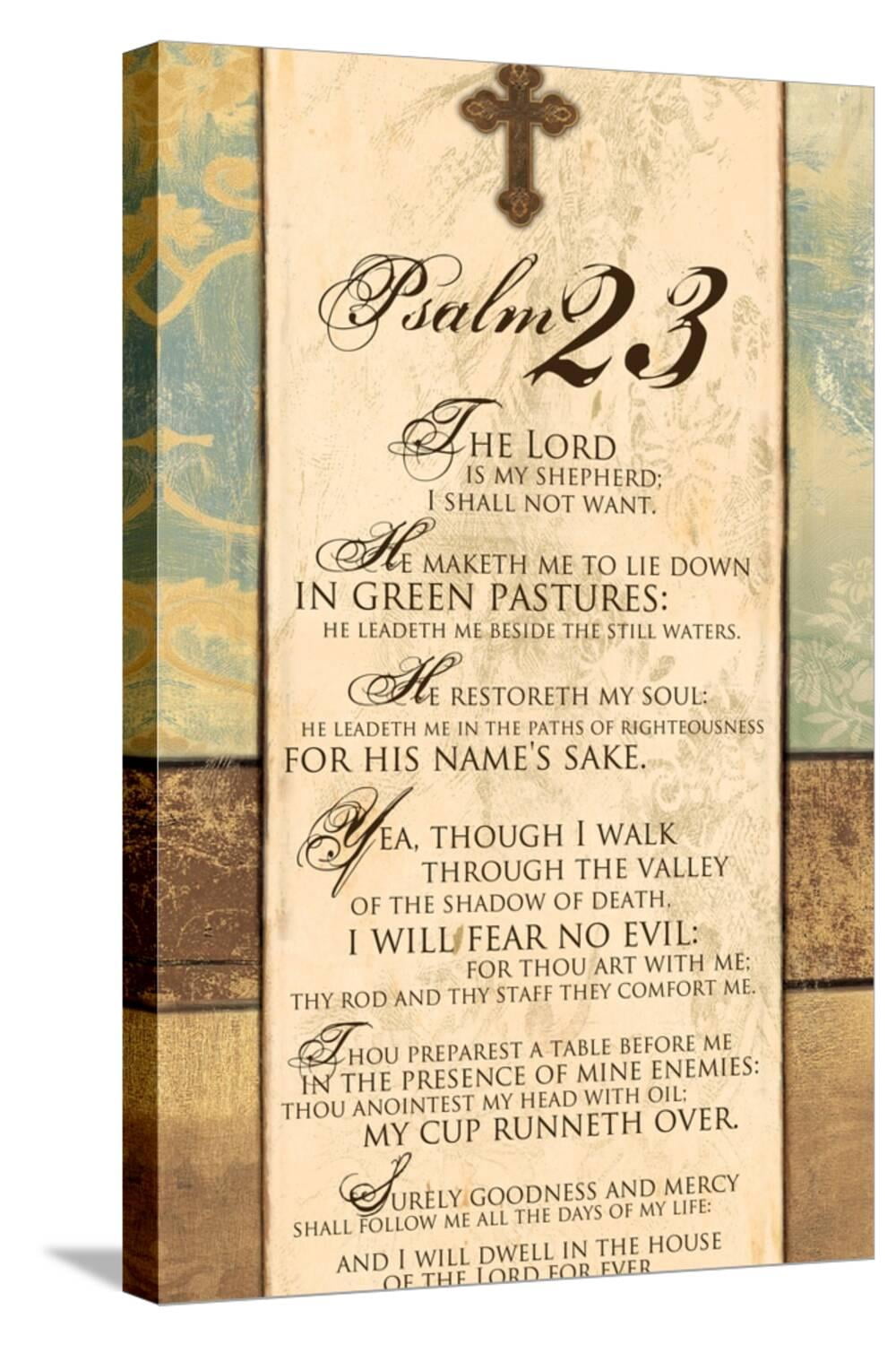 Art.com Psalm 23 Panel Stretched Canvas Print Wall Art by Piper ...