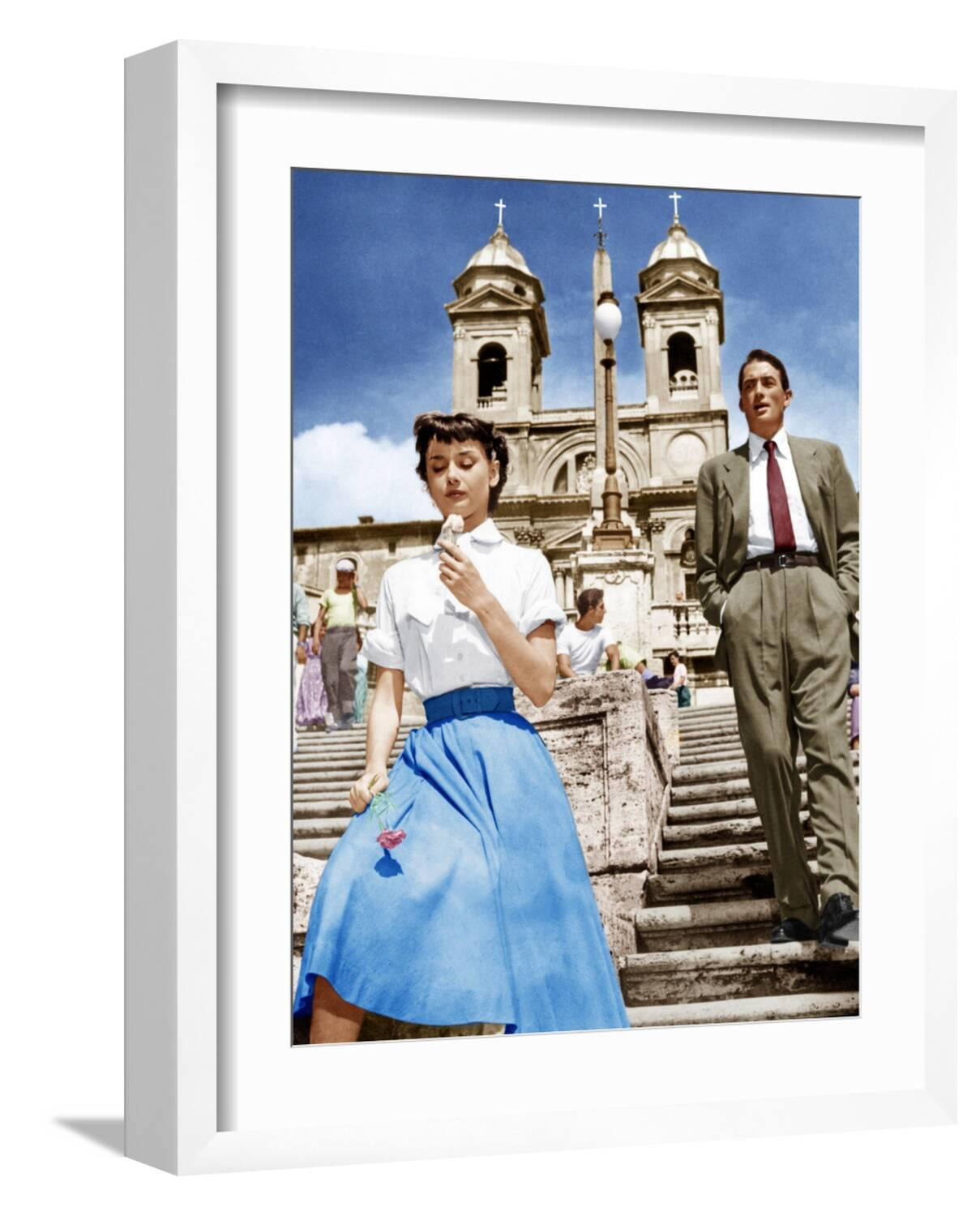 Art.com ROMAN HOLIDAY, from left: Audrey Hepburn, Gregory Peck, 1953 ...