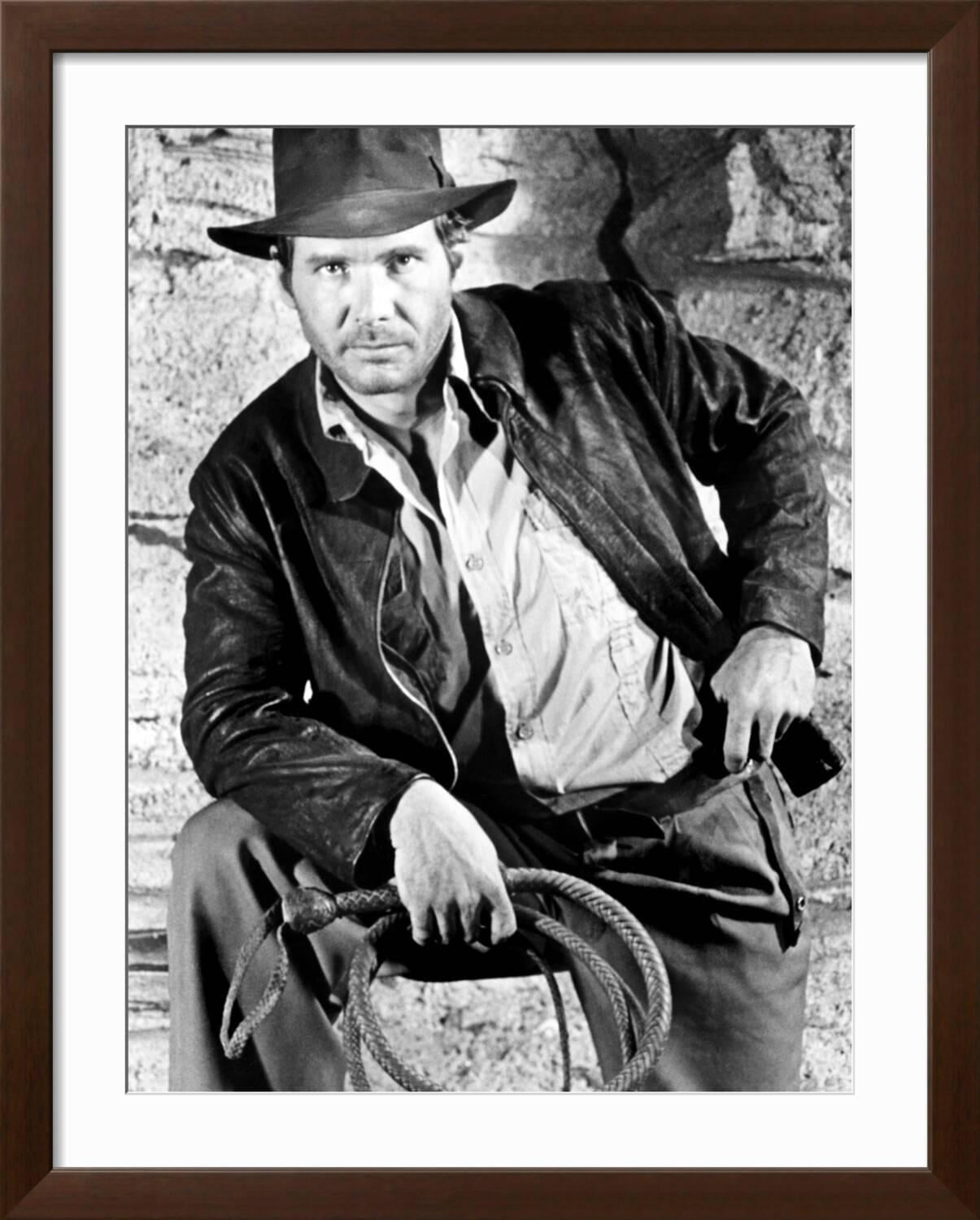 Art.com Raiders of the Lost Ark, Harrison Ford, 1981 Photo, Brown Frame ...