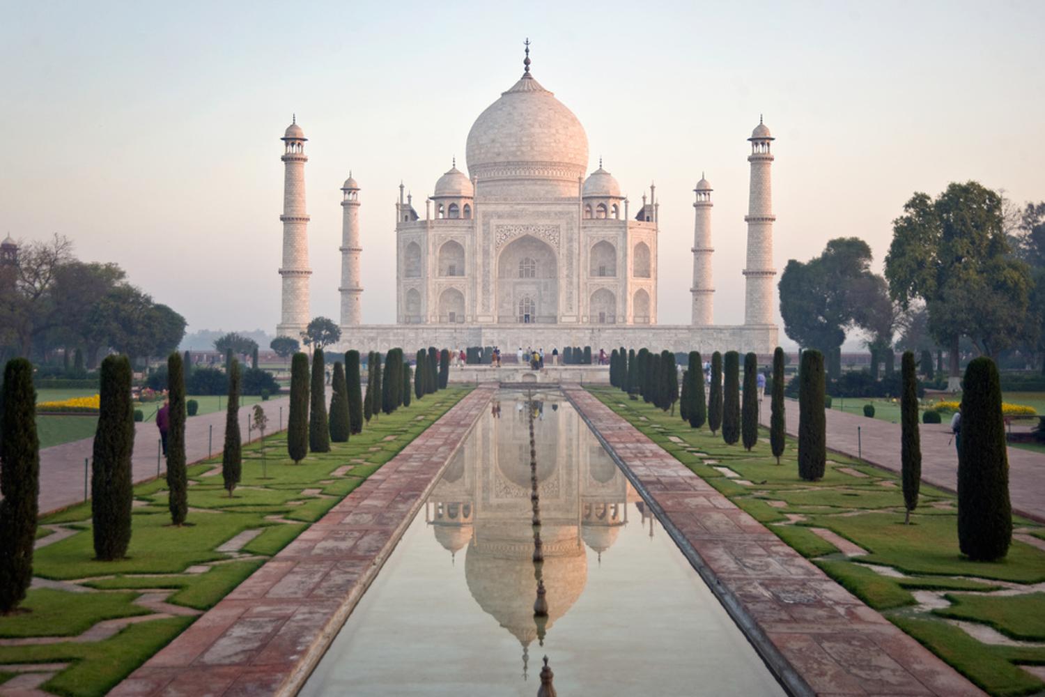 Art.com Reflection of a Mausoleum in Water, Taj Mahal, Agra, Uttar ...