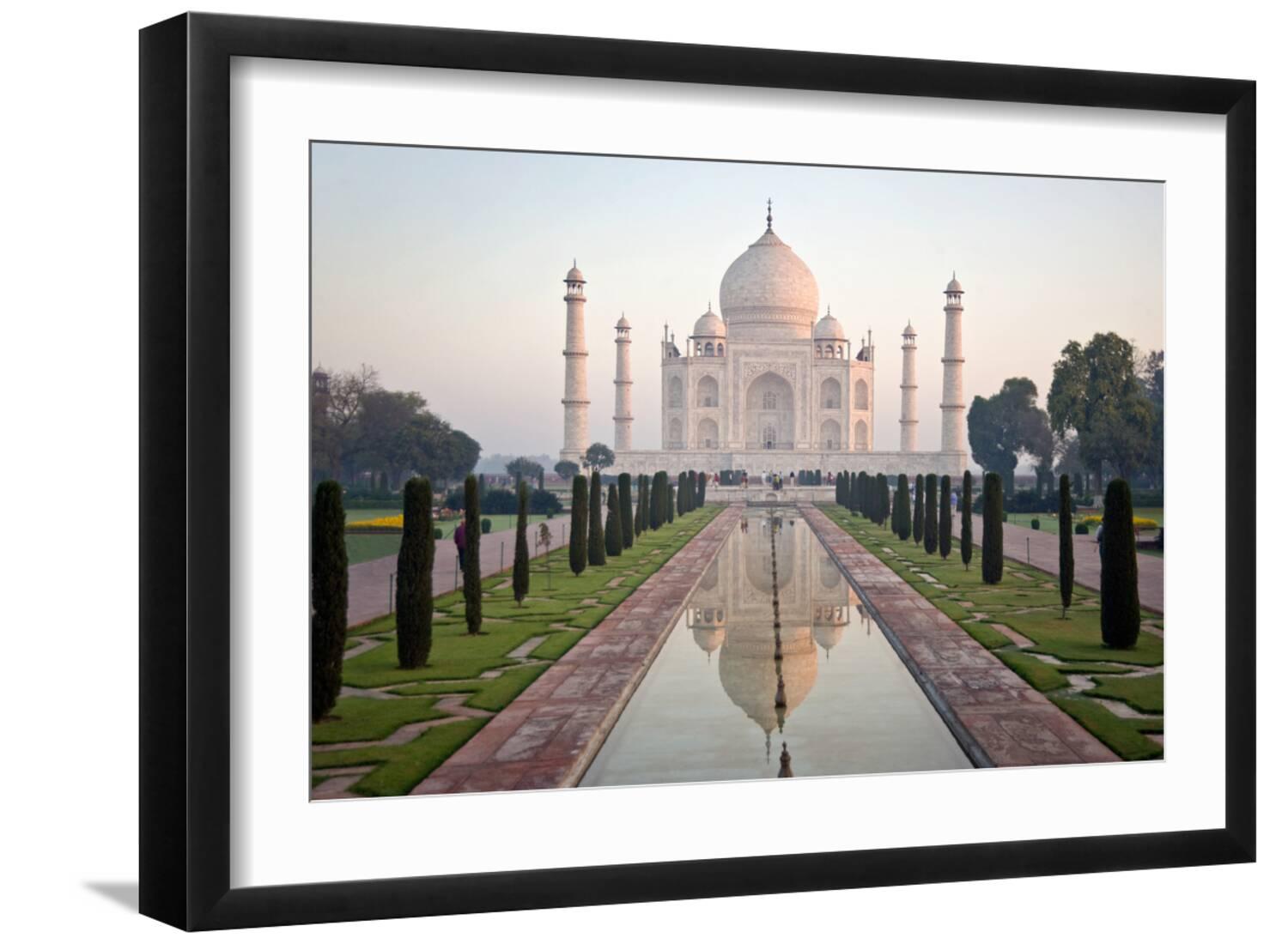 Art.com Reflection of a Mausoleum in Water, Taj Mahal, Agra, Uttar ...