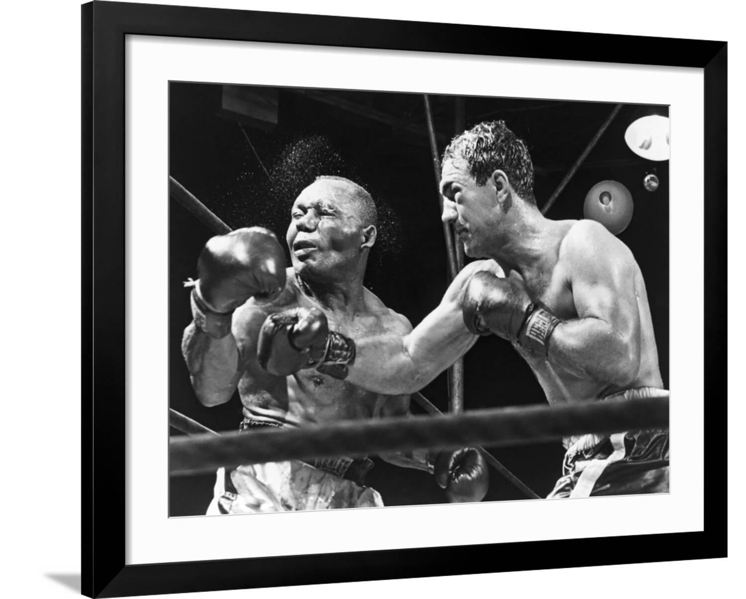 Art.com Rocky Marciano Landing a Punch on Jersey Joe Walcott, Sept. 23 ...