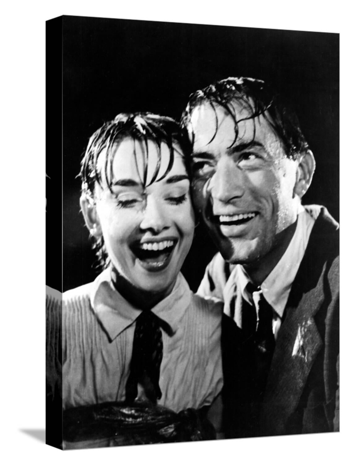 Art.com Roman Holiday, Audrey Hepburn, Gregory Peck, 1953 Stretched ...