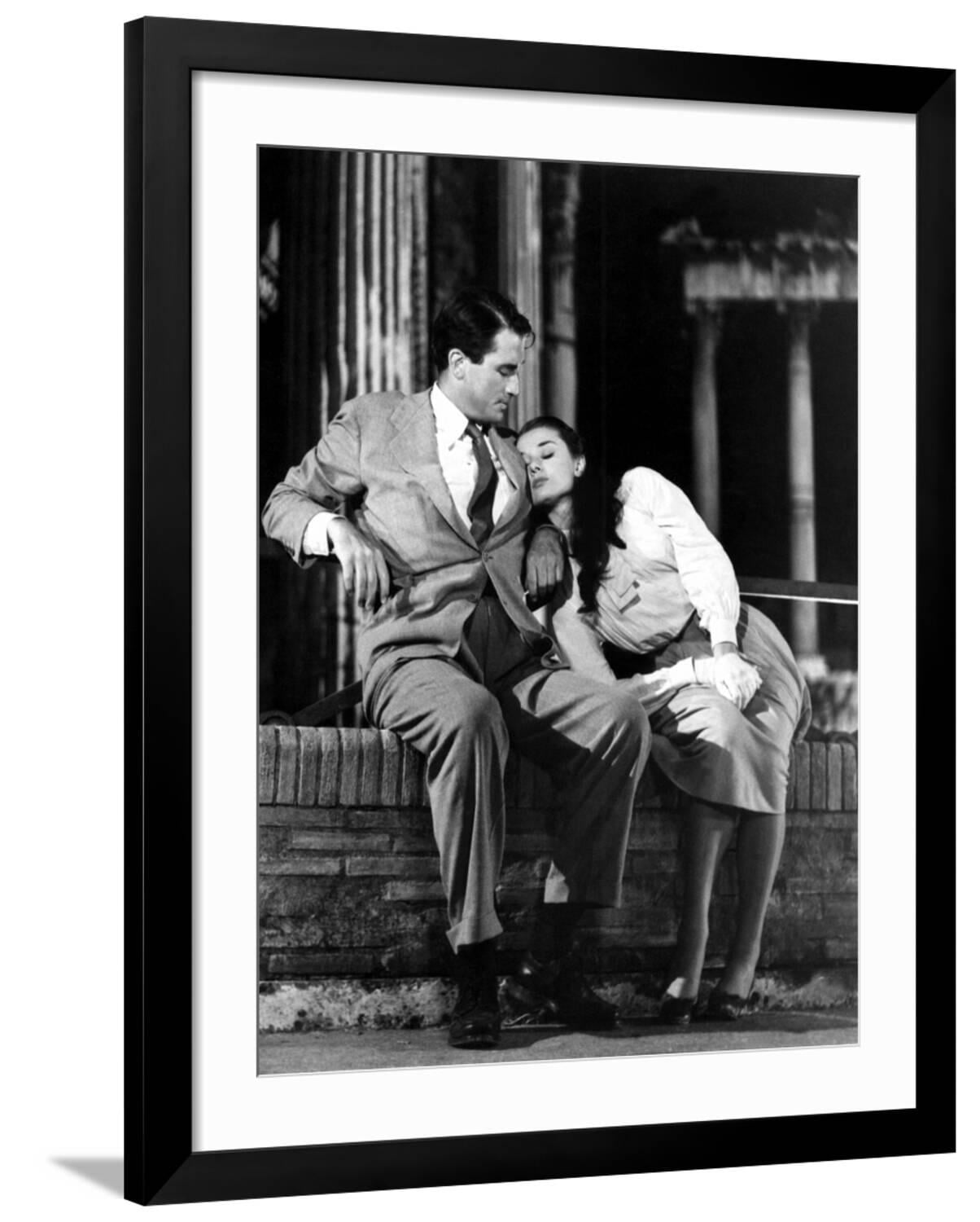 Art.com Roman Holiday, Gregory Peck, Audrey Hepburn, 1953 Photo, Black ...