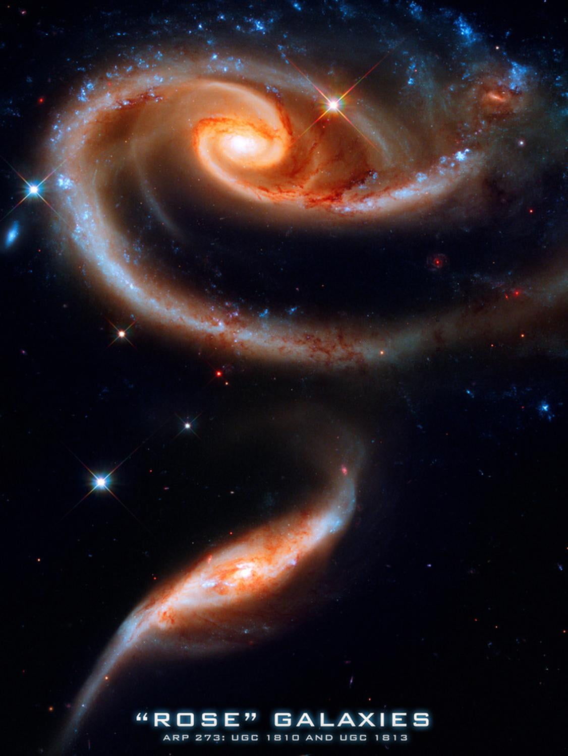Art.com Rose Galaxies Hubble Space Photo Poster Print Art Print, 12" x ...