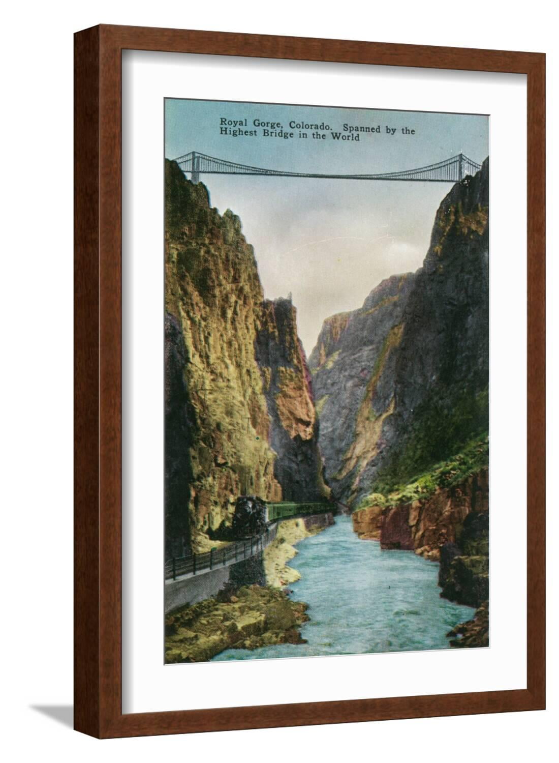 Art.com Royal Gorge, Colorado, View of the Bridge and Denver and Rio ...