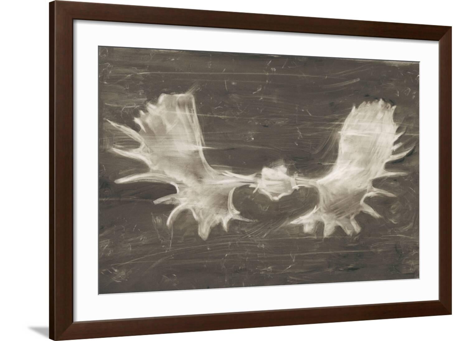 Art.com Rustic Moose Mount II Art Print by Ethan Harper, Brown Frame ...