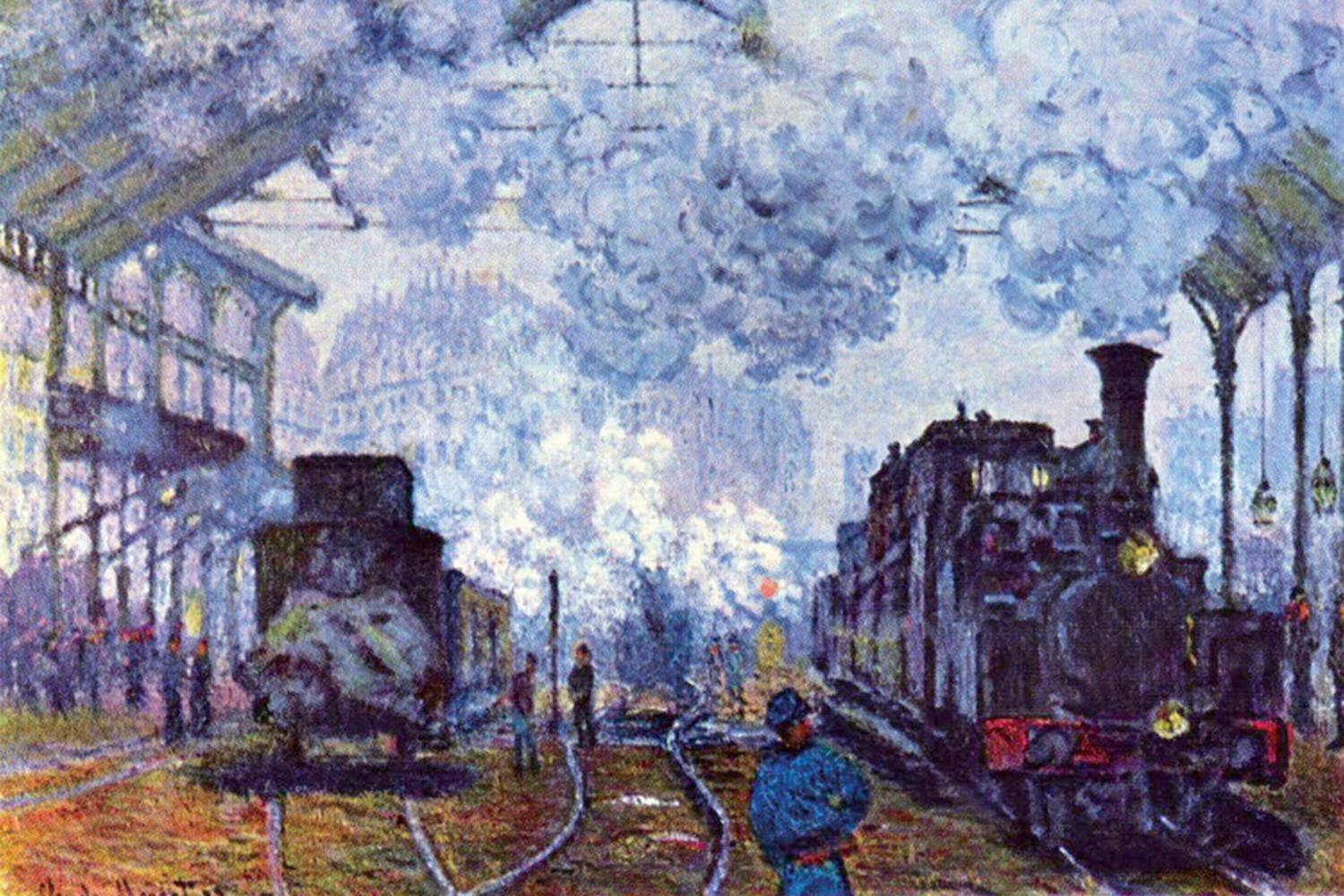 Art.com Saint Lazare Station in Paris, Arrival of a Train Art Print by ...