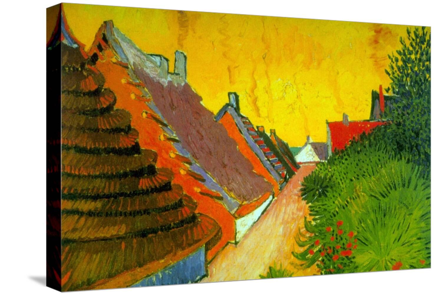 Art.com Saintes-Maries Road Through The Town Stretched Canvas Print ...