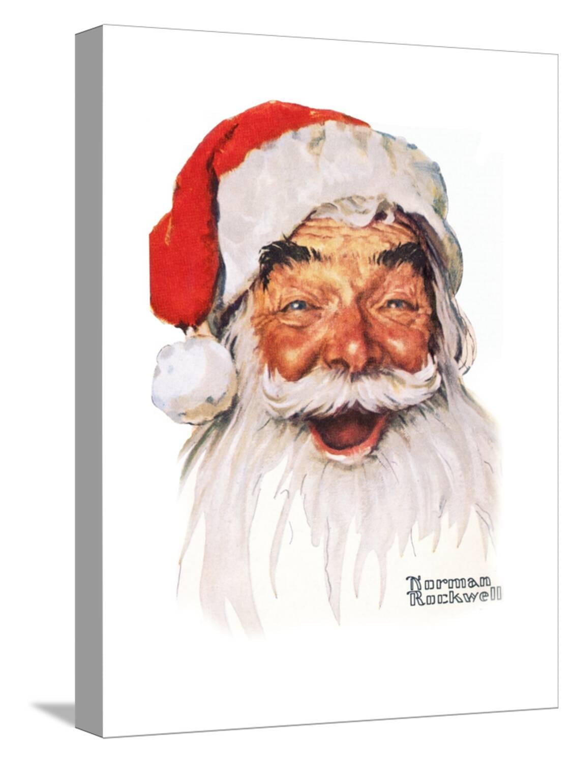 Art.com Santa Claus Stretched Canvas Print Wall Art by Norman Rockwell ...