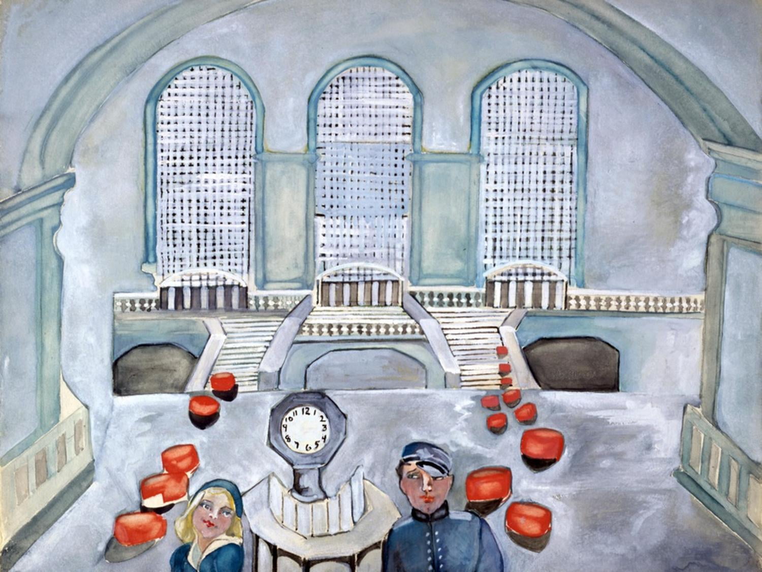 Art.com Scottie and Jack Grand Central Time Art Print by Zelda ...