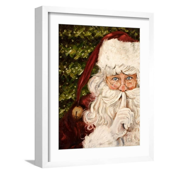 Art.com Secret Santa Art Print by Patricia Pinto, White Frame Wall Art ...