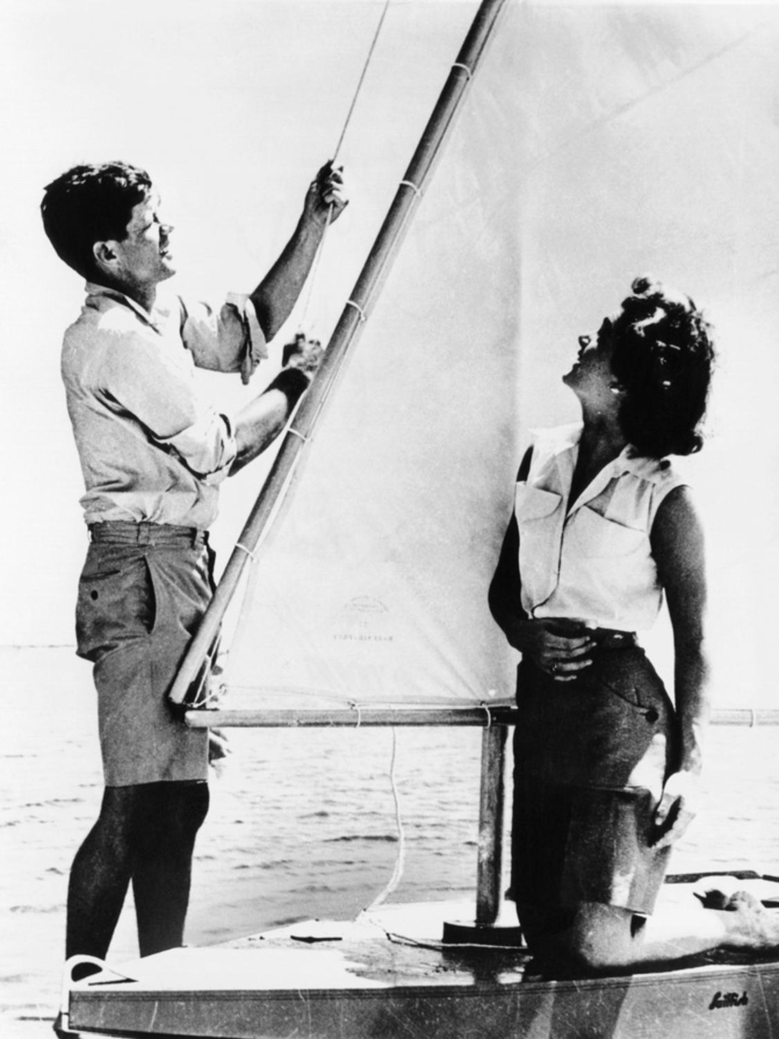 Art.com Senator John F Kennedy and FiancÃ©e Miss Jacqueline Bouvier of ...