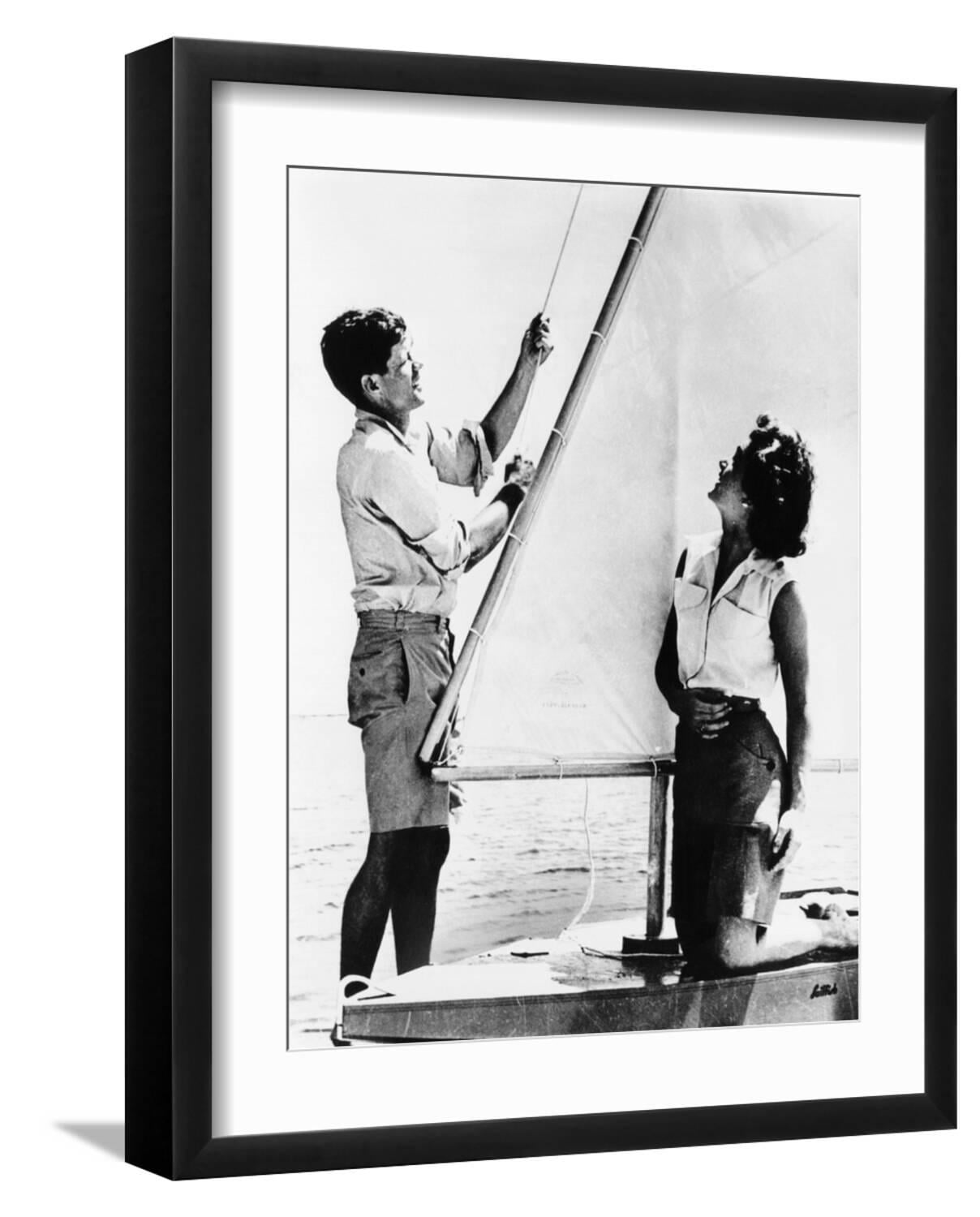 Art.com Senator John F Kennedy and FiancÃ©e Miss Jacqueline Bouvier of ...