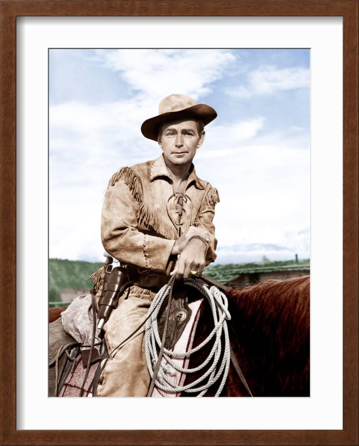 Art.com Shane, Alan Ladd, 1953 Photo, Brown Frame Wall Art, 17" x 21 ...