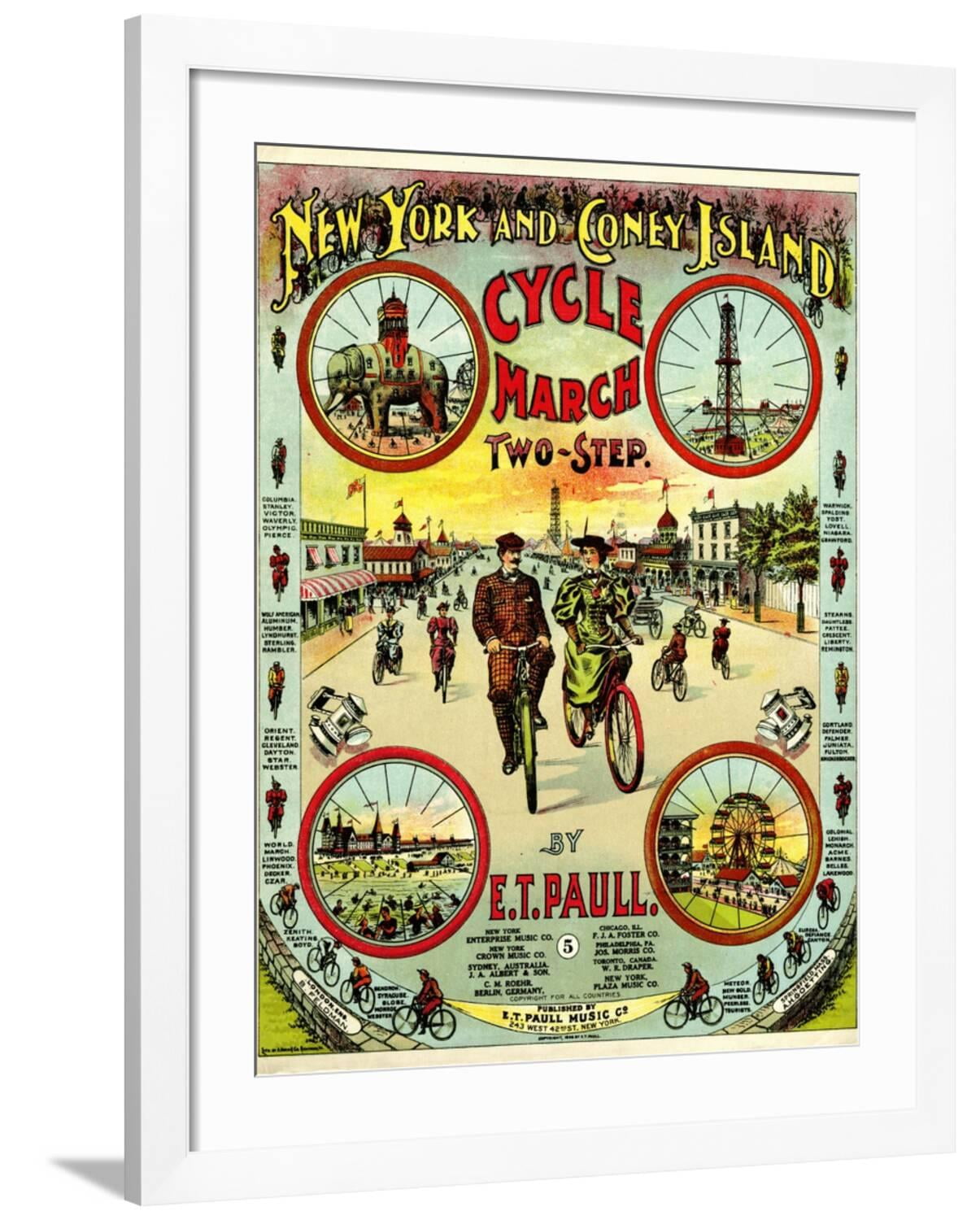 Art.com Sheet Music Covers: â€œNew York and Coney Island Cycle March ...
