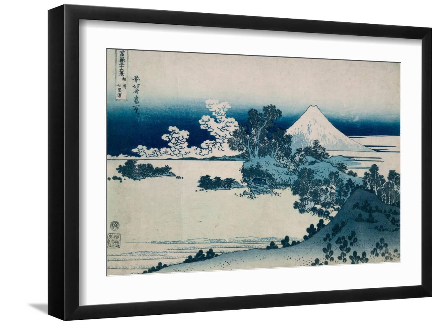 Art.com Shichiri Beach in Sagami Province, Katsushika Hokusai, Japan ...