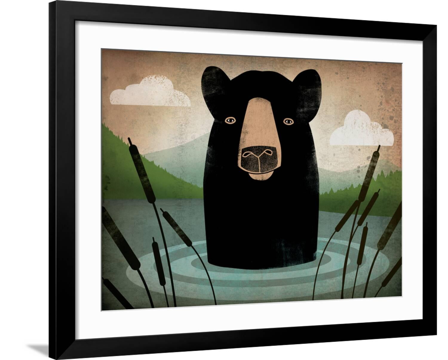 Art.com Skinny Dip Art Print by Ryan Fowler, Black Frame Wall Art, 40 ...