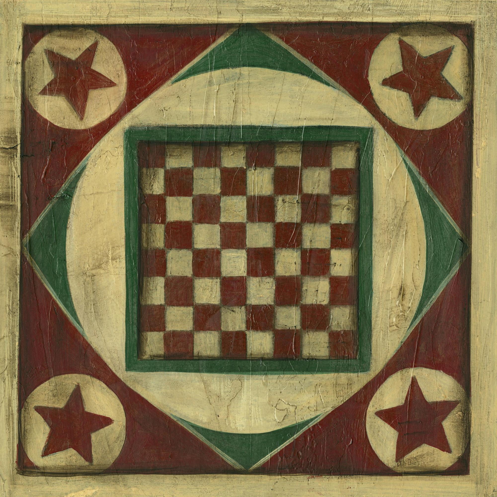 Art.com Small Antique Checkers Art Print by Ethan Harper, 24" x 24 ...