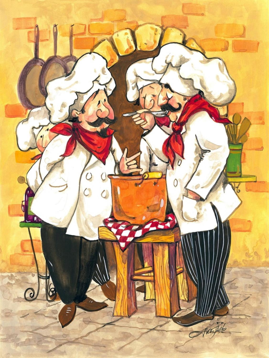 Art.com Soup Chefs Art Print by Jerianne Van Dijk, 18" x 24" - Walmart.com