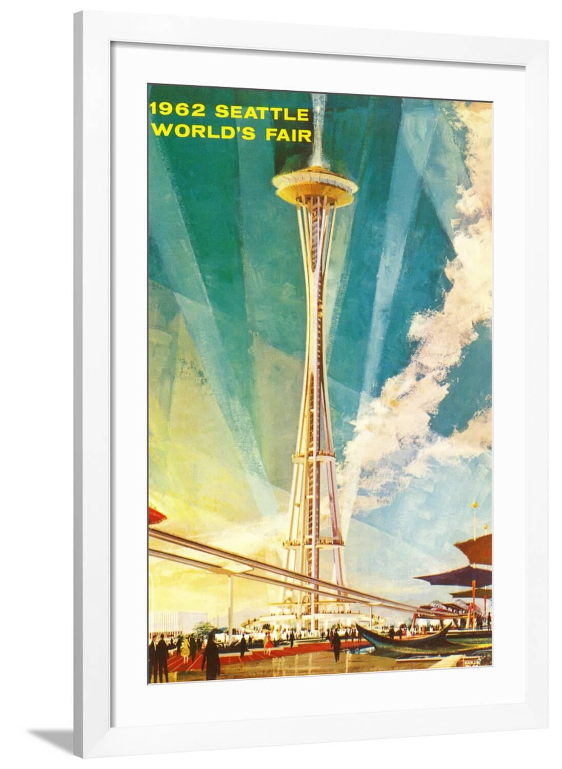 Art.com Space Needle, Seattle, Washington Art Print, White Frame Wall ...