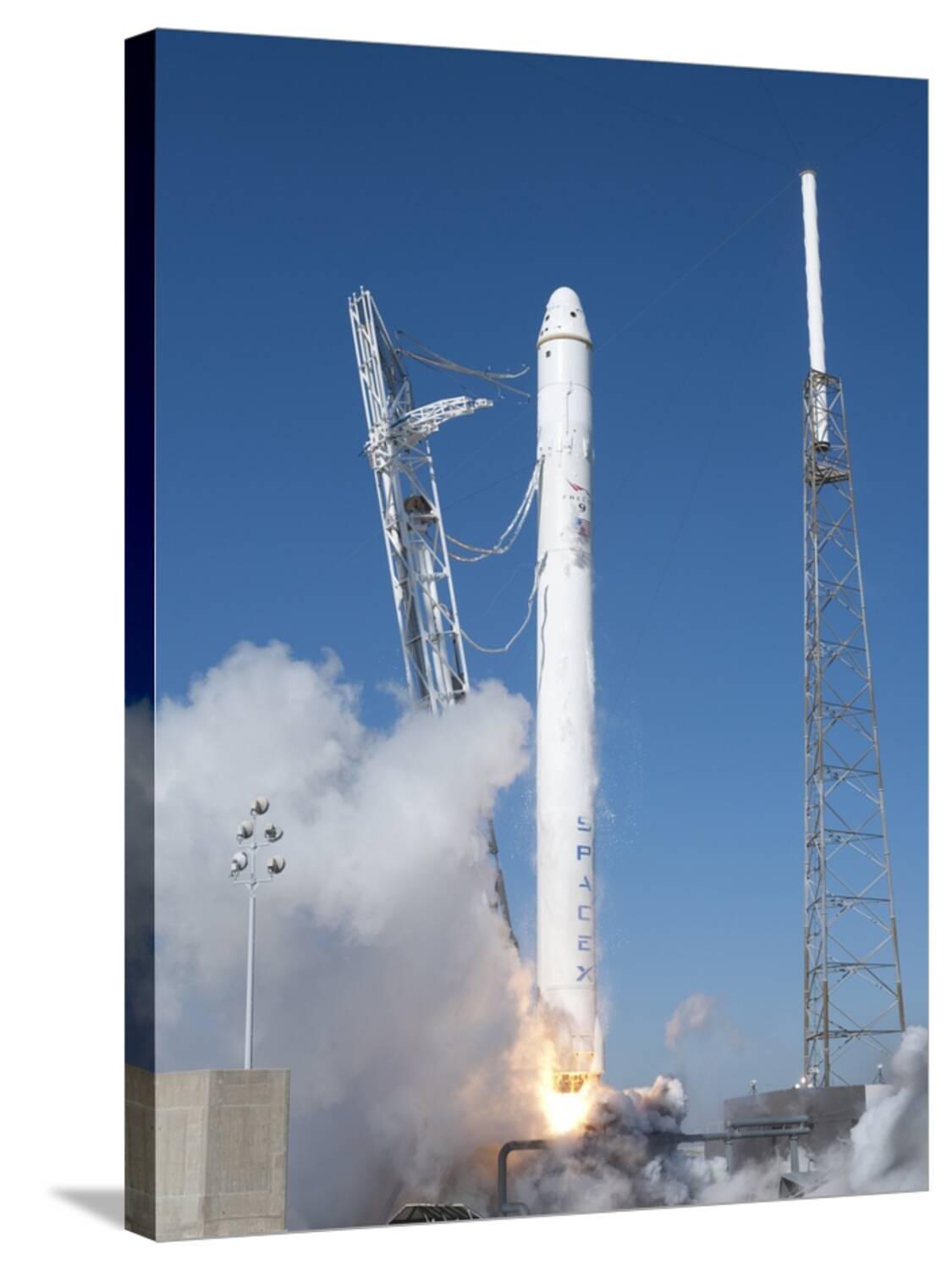 Art.com Spacex?S Falcon 9 Rocket and Dragon Spacecraft Lift Off from ...