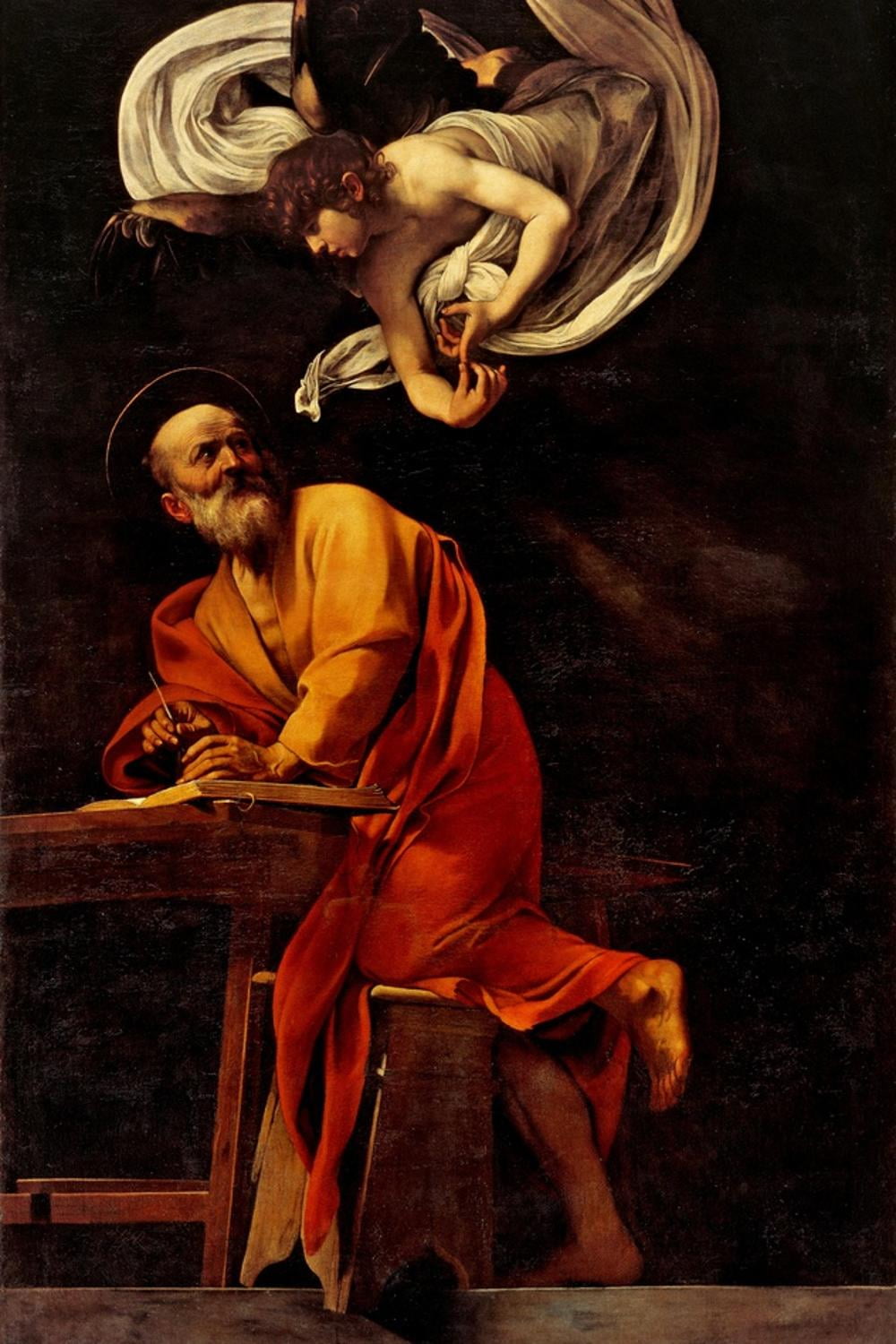Art.com St. Matthew and the Angel Art Print by Caravaggio, 24" x 36 ...