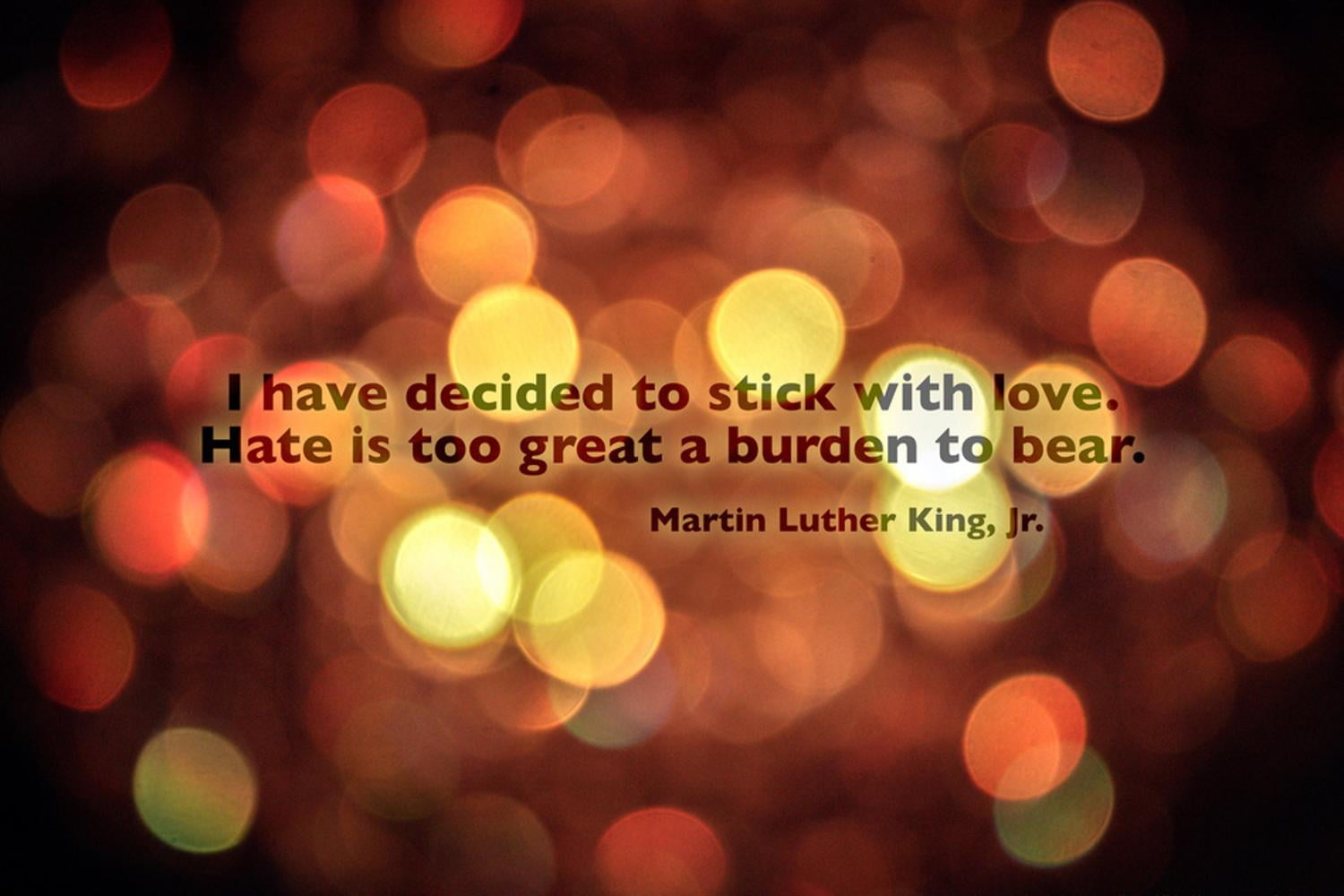 Art.com Stick With Love Martin Luther King Jr. Quote Photo, 24" x 16 ...