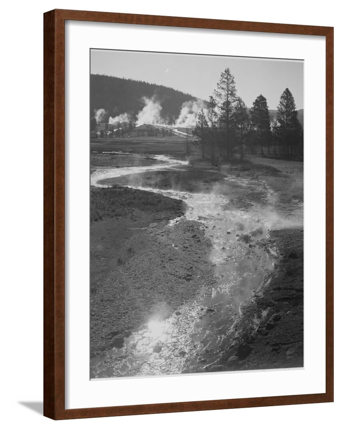 Art.com Stream Winding Back Toward Geyser Central Geyser Basin ...