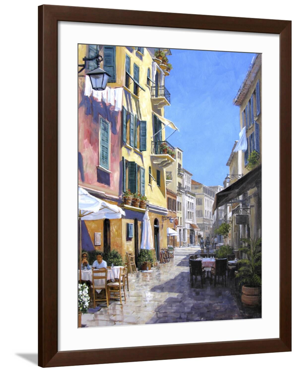 Art.com Sunny Street in Portofino Art Print by Michael Swanson, Brown ...