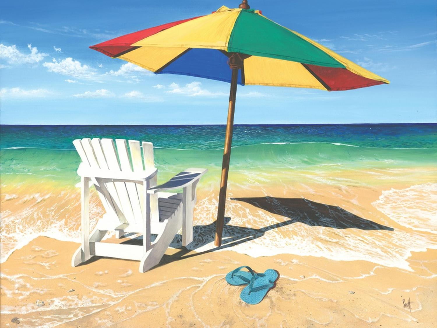 Art.com Surf, Sand Summer Art Print by Scott Westmoreland, 32" x 24 ...