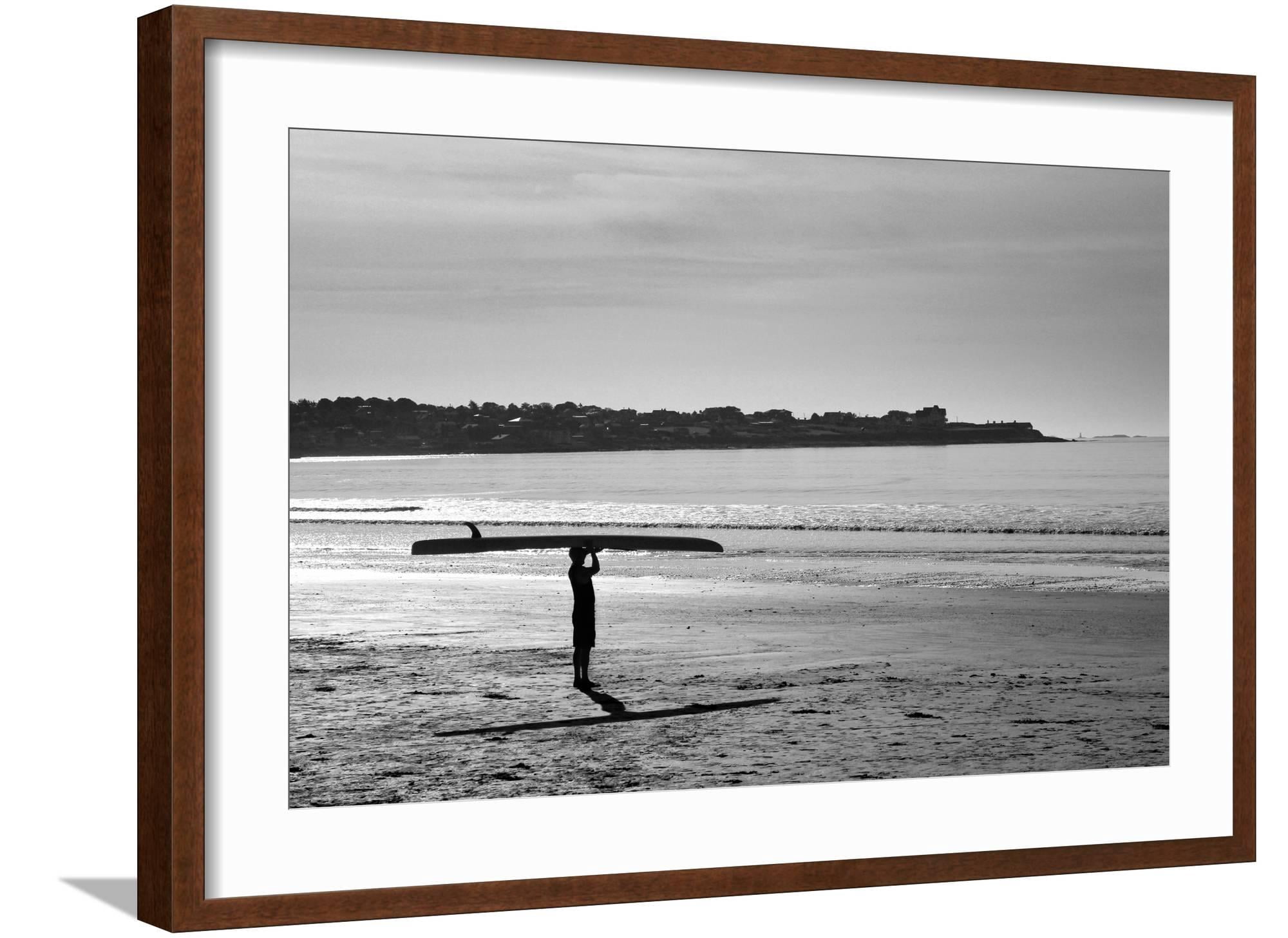Art.com Surfer Holding Board Newport Rhode Island Photo, Brown Frame ...