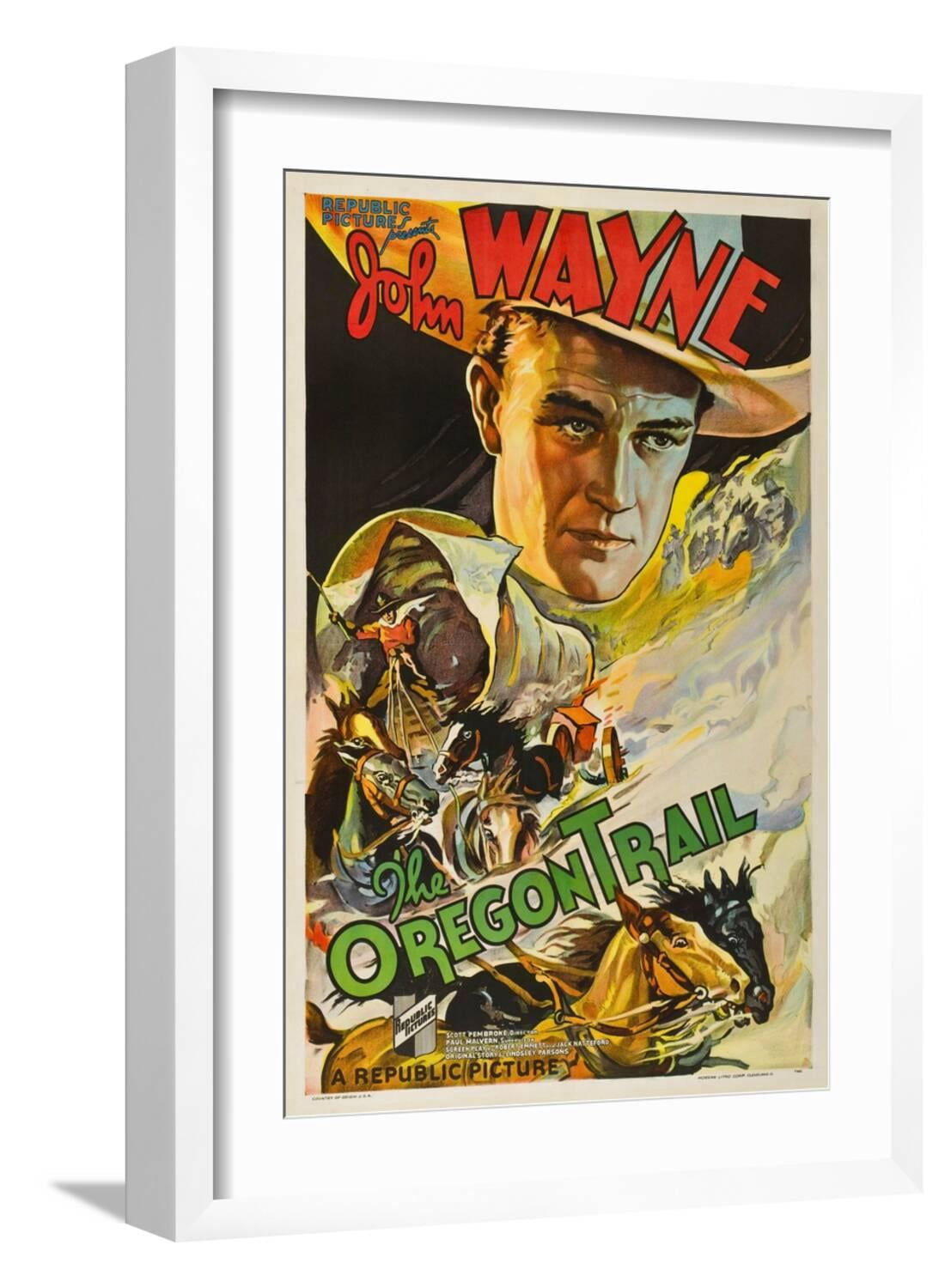 Art.com The Oregon Trail, (Poster Art), John Wayne, 1936 Art Print ...