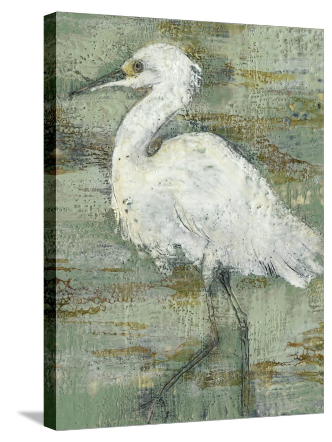 Art.com Textured Heron I Stretched Canvas Print Wall Art by Jennifer ...