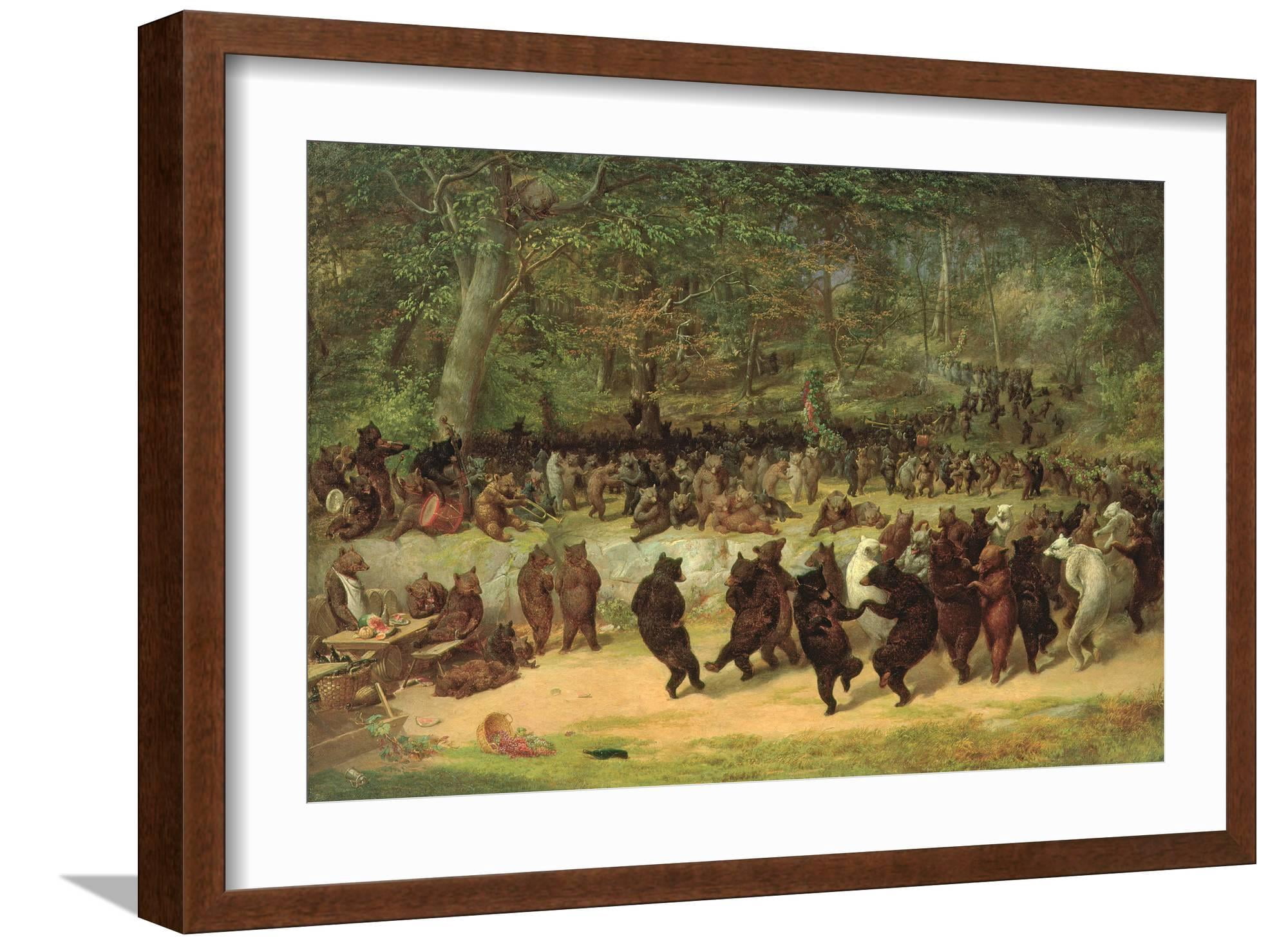 Art.com The Bear Dance Art Print by William Holbrook Beard, Brown Frame ...