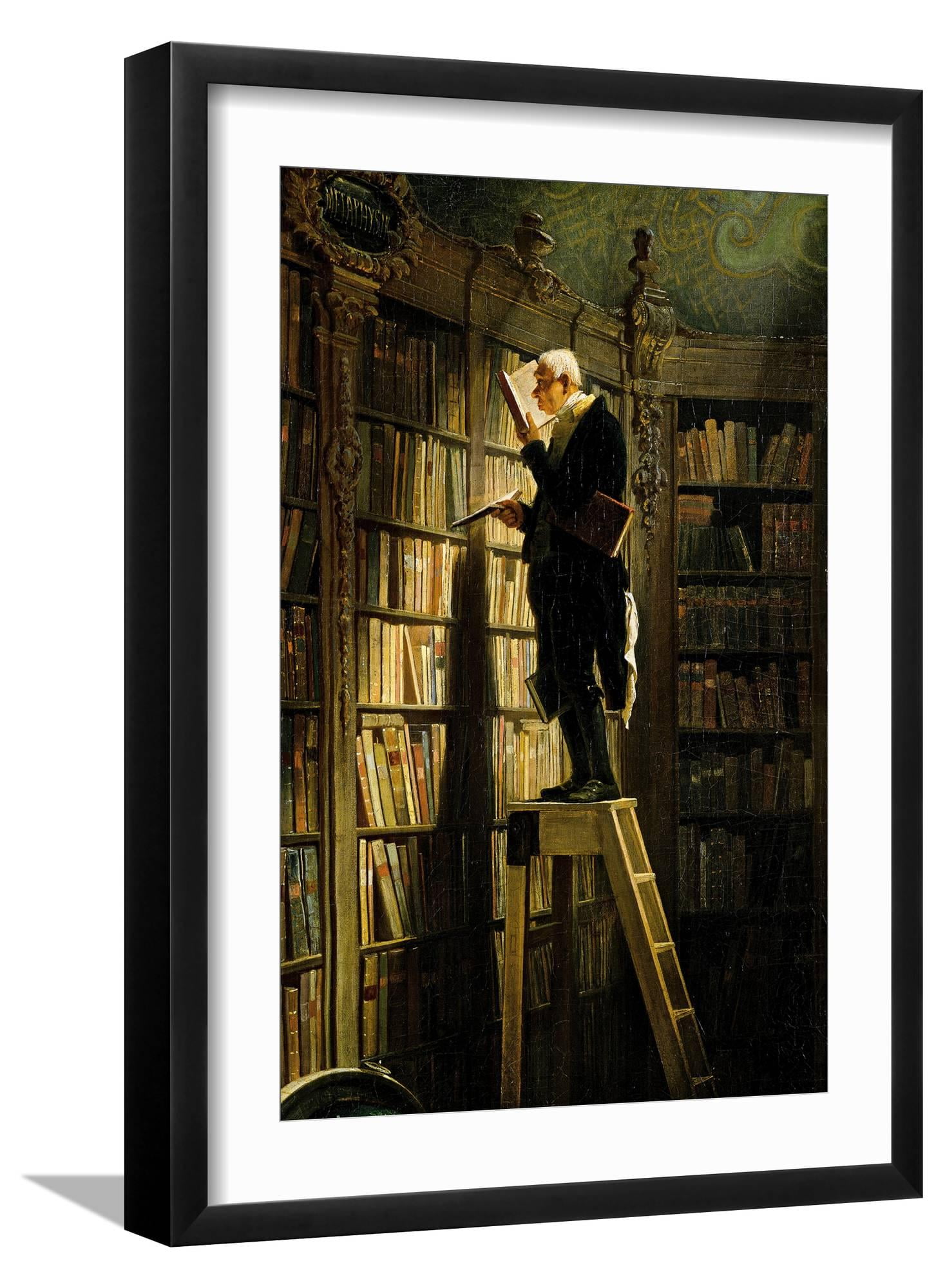Art.com The Bookworm, 1850 Giclee Print, Black Frame Wall Art, 17" x 23 ...