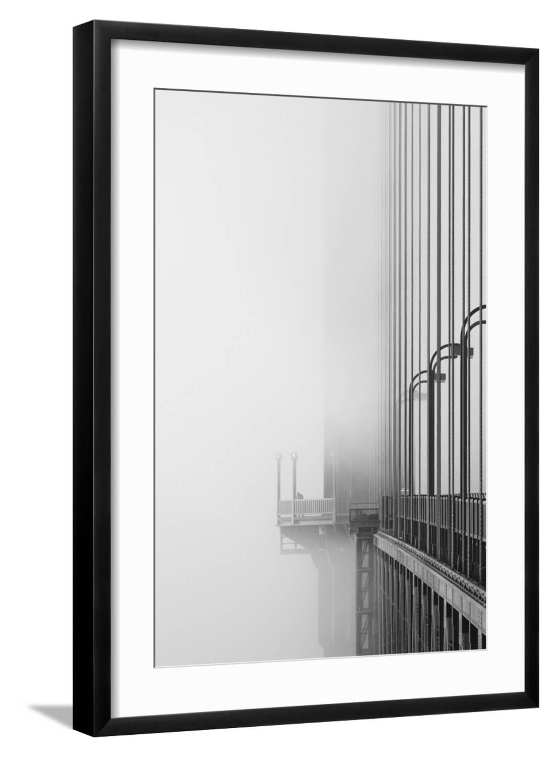 Art.com The Cables And Sidewak Of The Golden Gate Bridge Disappearing Into The Fog Photographic ...