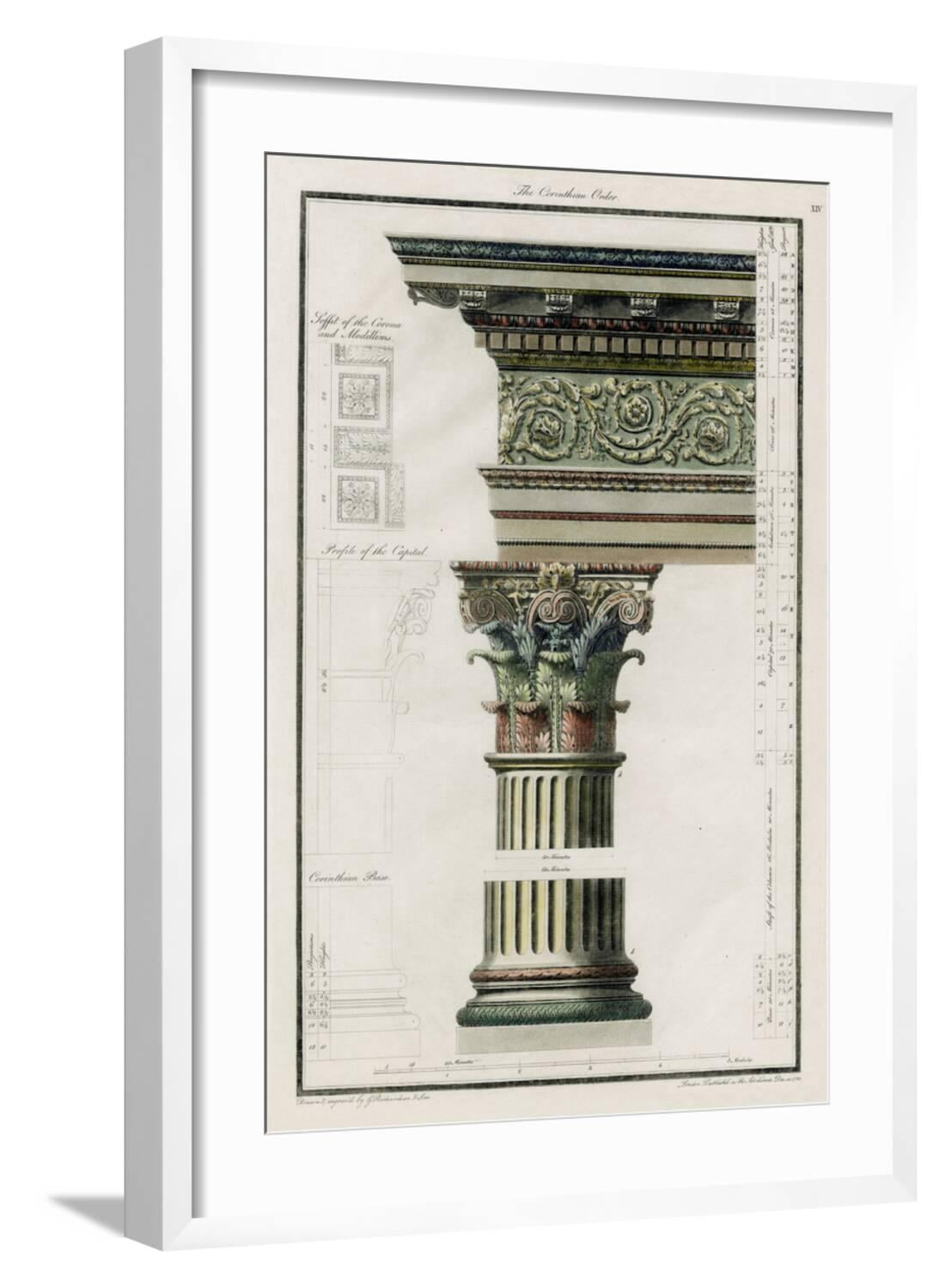 Art.com The Corinthian Order Art Print by Richardson, White Frame Wall ...